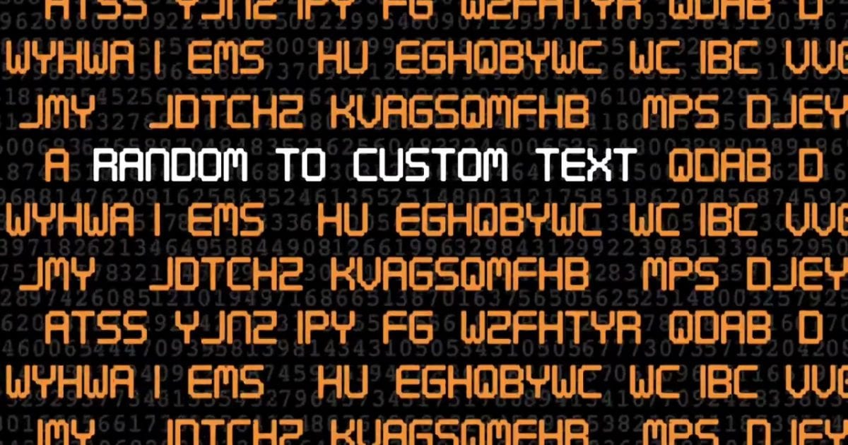 Luca Visual FX Random to Custom Text - Flashback Japan Inc