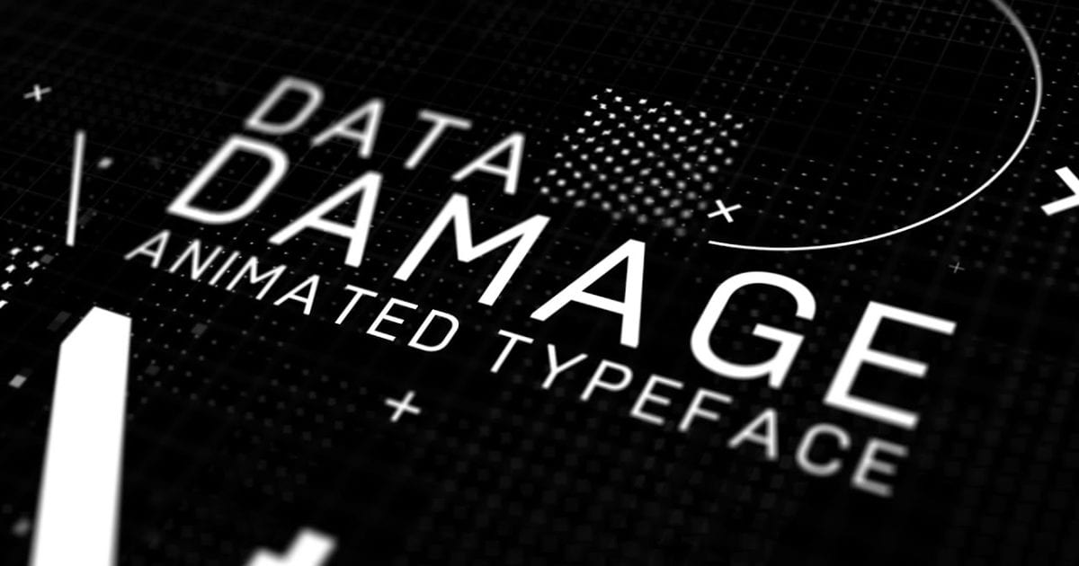 Data Damage Animated Typeface - Flashback Japan Inc