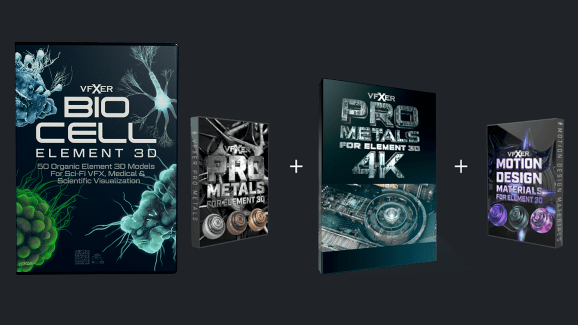 VFXER Bio Cell Bundle For Element 3D V2 - Flashback Japan Inc