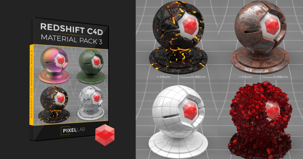 Redshift C4D Material Pack 3 - Flashback Japan Inc